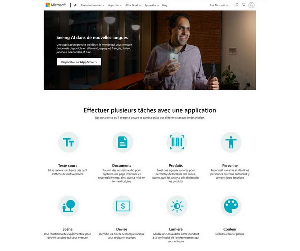 Seeing Ai de Microsoft - Version 3.7.1 - CERTAM | Association Valentin Haüy